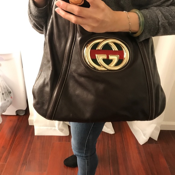 Gucci | Bags | Gucci Britt Leather Handbag | Poshmark